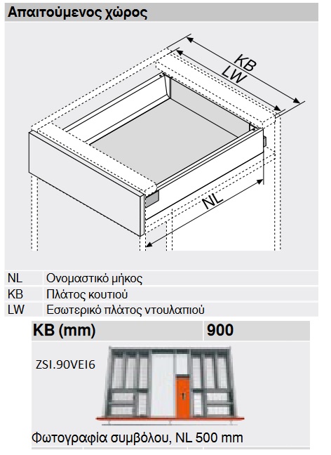 Κουταλοθήκη Blum κουτί 90 - Στέφανος Γεωργακάκης